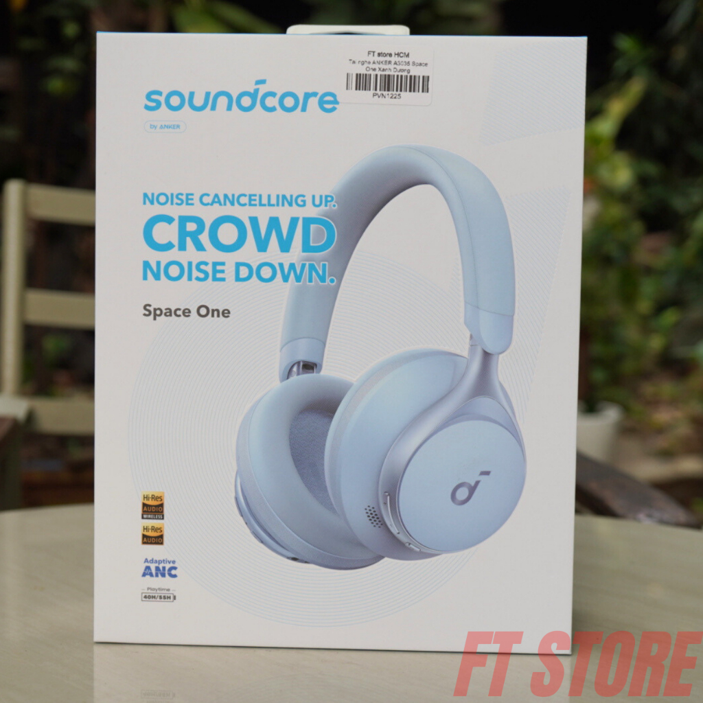 Tai nghe bluetooth Anker Soundcore Space One ANC A3035 Q30 BT 5.3, pin 55h, Hi-res, LDAC, chống ...