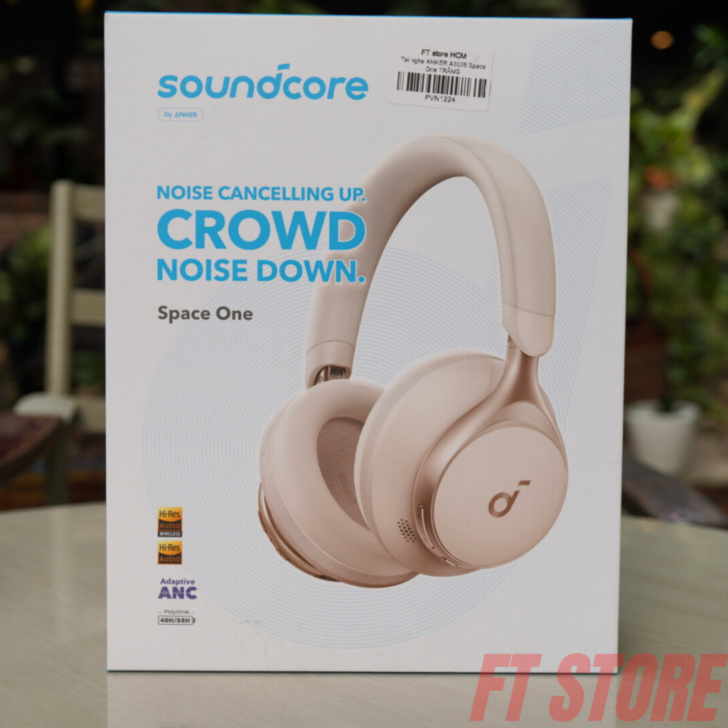 Tai nghe bluetooth Anker Soundcore Space One ANC A3035 Q30 BT 5.3, pin 55h, Hi-res, LDAC, chống ...