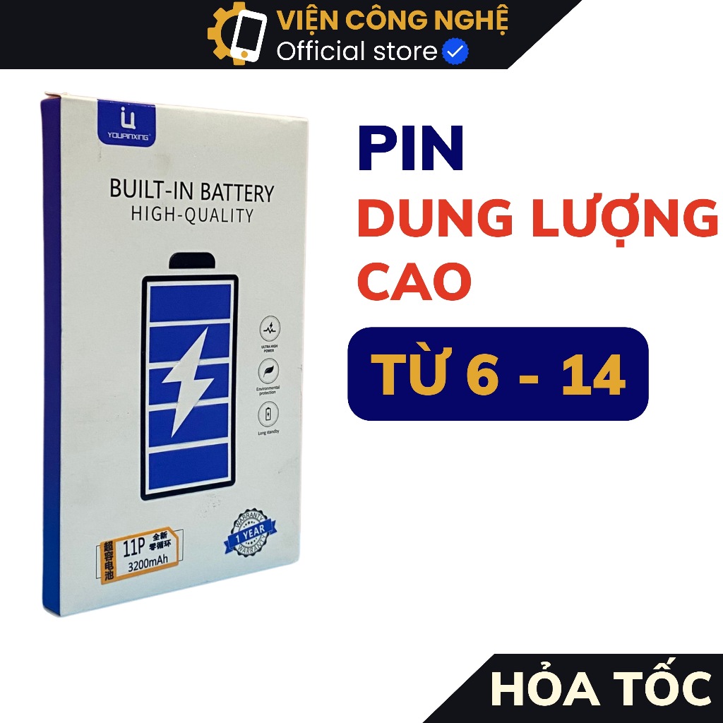 Pin dung lượng cao dành cho 8/x/xs/xsm/11/11pr/11prm/12/12pr/12prm ...