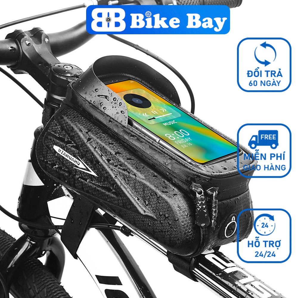 Túi xe đạp CACBON bản nâng cấp, Túi treo sườn xe đạp thể thao chống nước Bikebay Official Store ...
