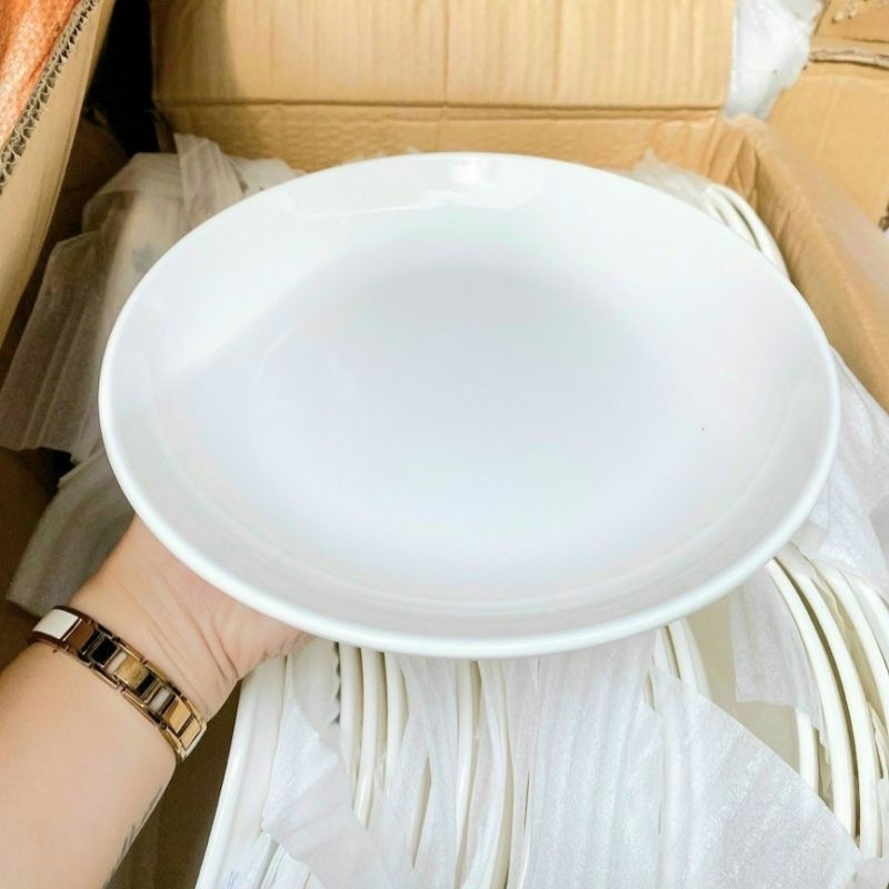 Đĩa Sứ Tròn Trắng Trơn 9inch 23cm- Dĩa Tròn Trắng Trơn- Đĩa Sứ Tráng ...