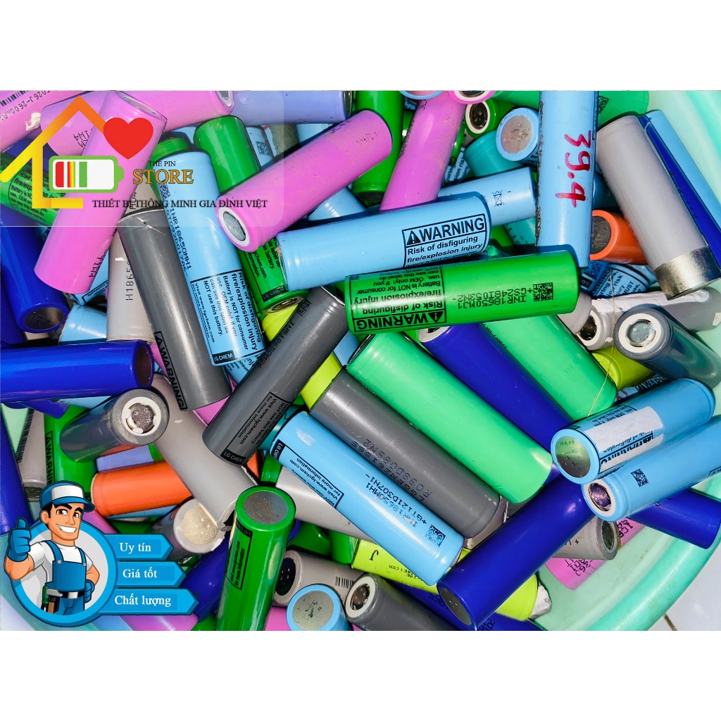 CELL PIN 18650 CŨ DUNG LƯỢNG CAO TỪ 1500 mAh tới 3200 mAh - CAM KẾT ...