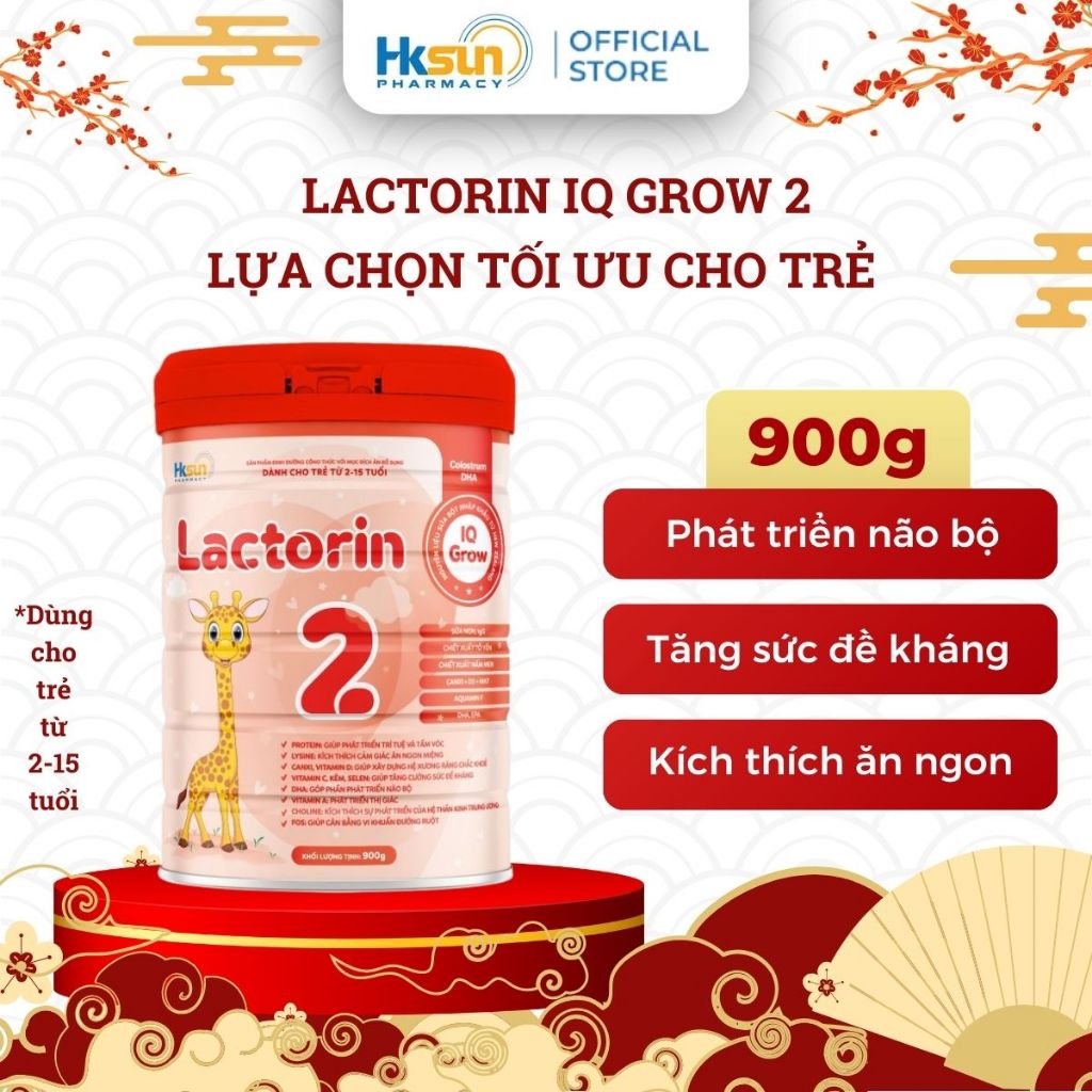Sữa HKSUN Pharmacy Lactorin IQ Grow 2 900g Cho Bé Từ 2 Đến 15 Tuổi ...