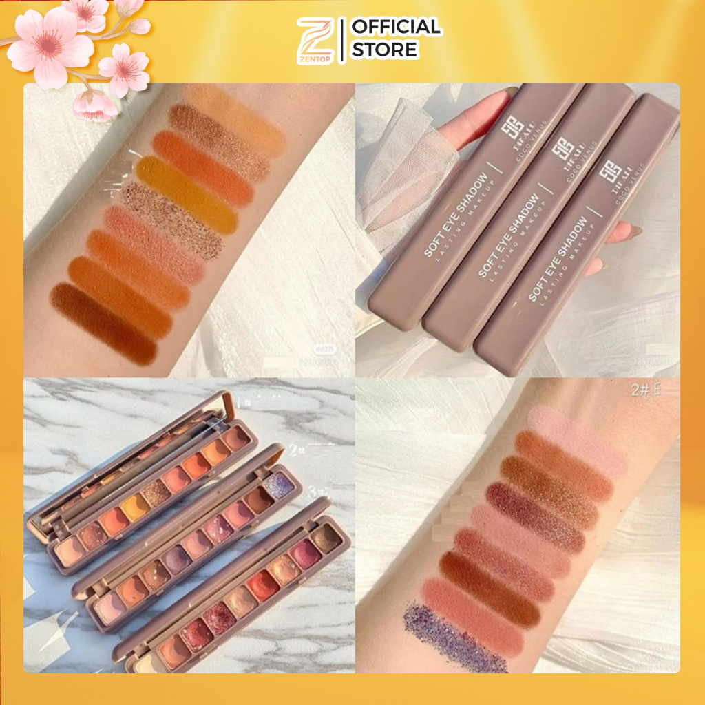 Bảng phấn mắt nhũ lì 9 ô màu thời thượng màu hottrend makeup đi chơi ...