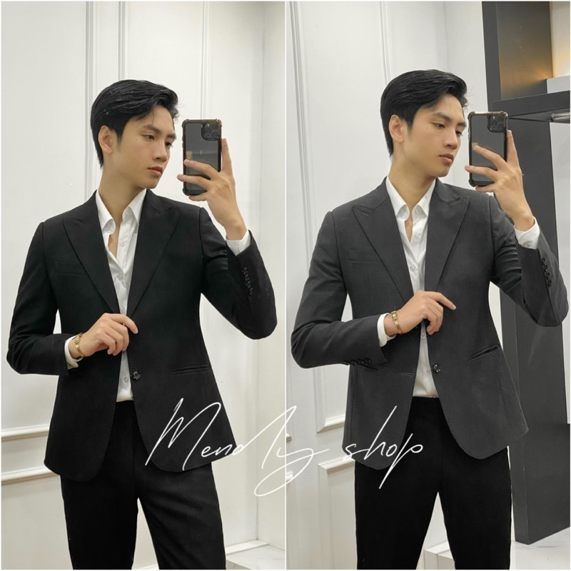 (Áo rời) blazer vest nam cao cấp Mendy shop chất liệu cotton amos không ...