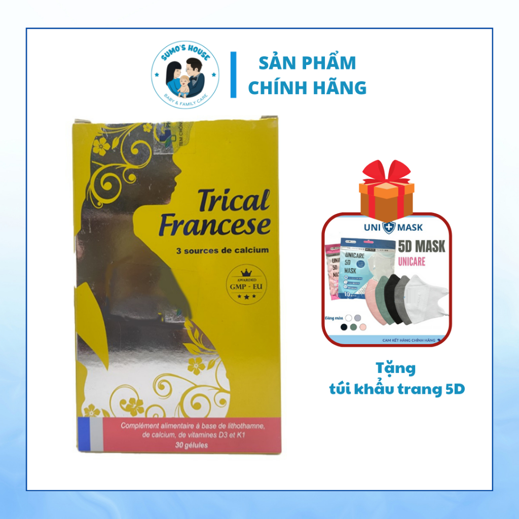 [HSD 03/2027] Trical Francese - Canxi Hữu Cơ Và Vitamin D3 Cho Mẹ Bầu ...
