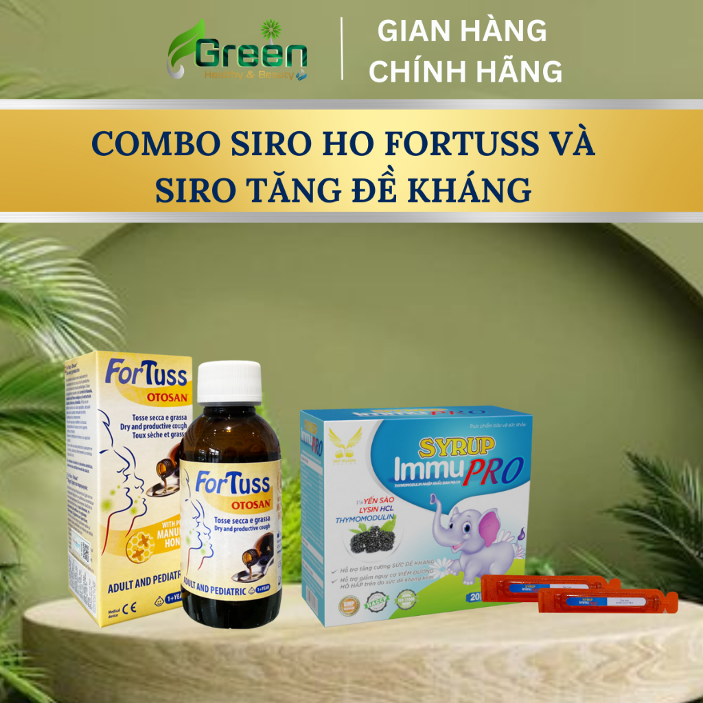 Combo Siro Ho OTOSAN FORTUSS Và Siro Tăng Đề Kháng IMMU PRO | Shopee ...