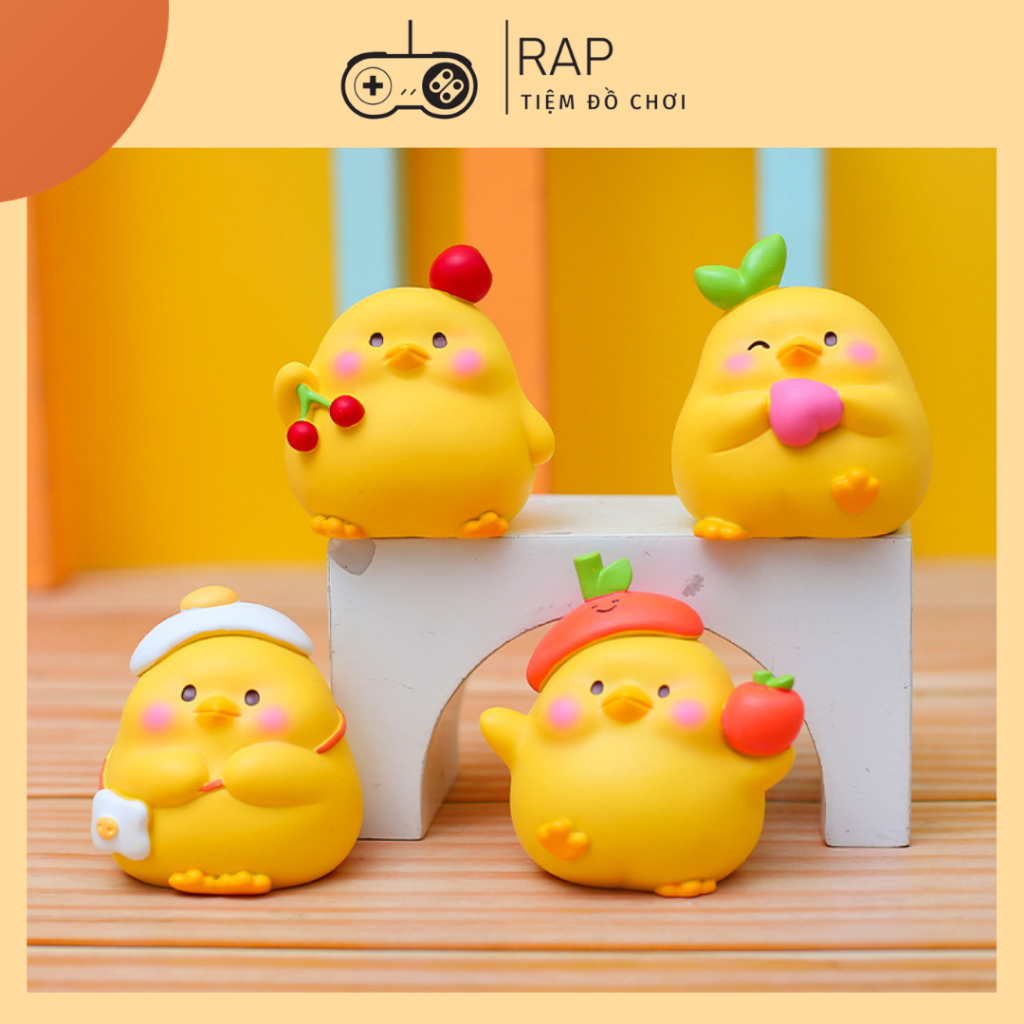 Mô hình tiểu cảnh Gà Con mini Ráp nhiều mẫu mã dễ thương dùng làm mô ...