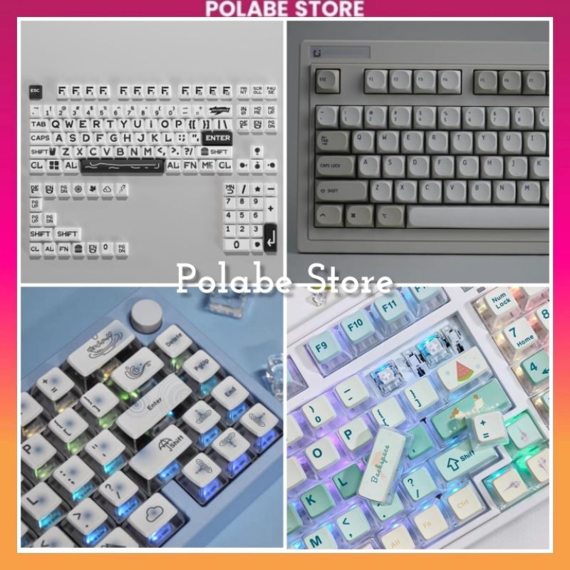 Keycap ASA Pudding Summer Raindrop profile bàn phím cơ Polabe Store ...