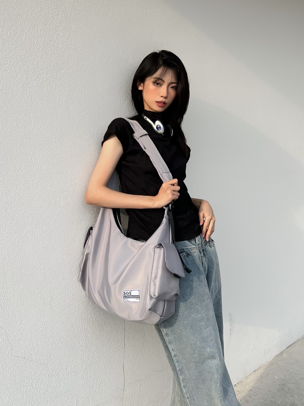 Túi đeo chéo nam nữ SAIGON SWAGGER® chất liệu nylon ELEP HOBO BAG ...