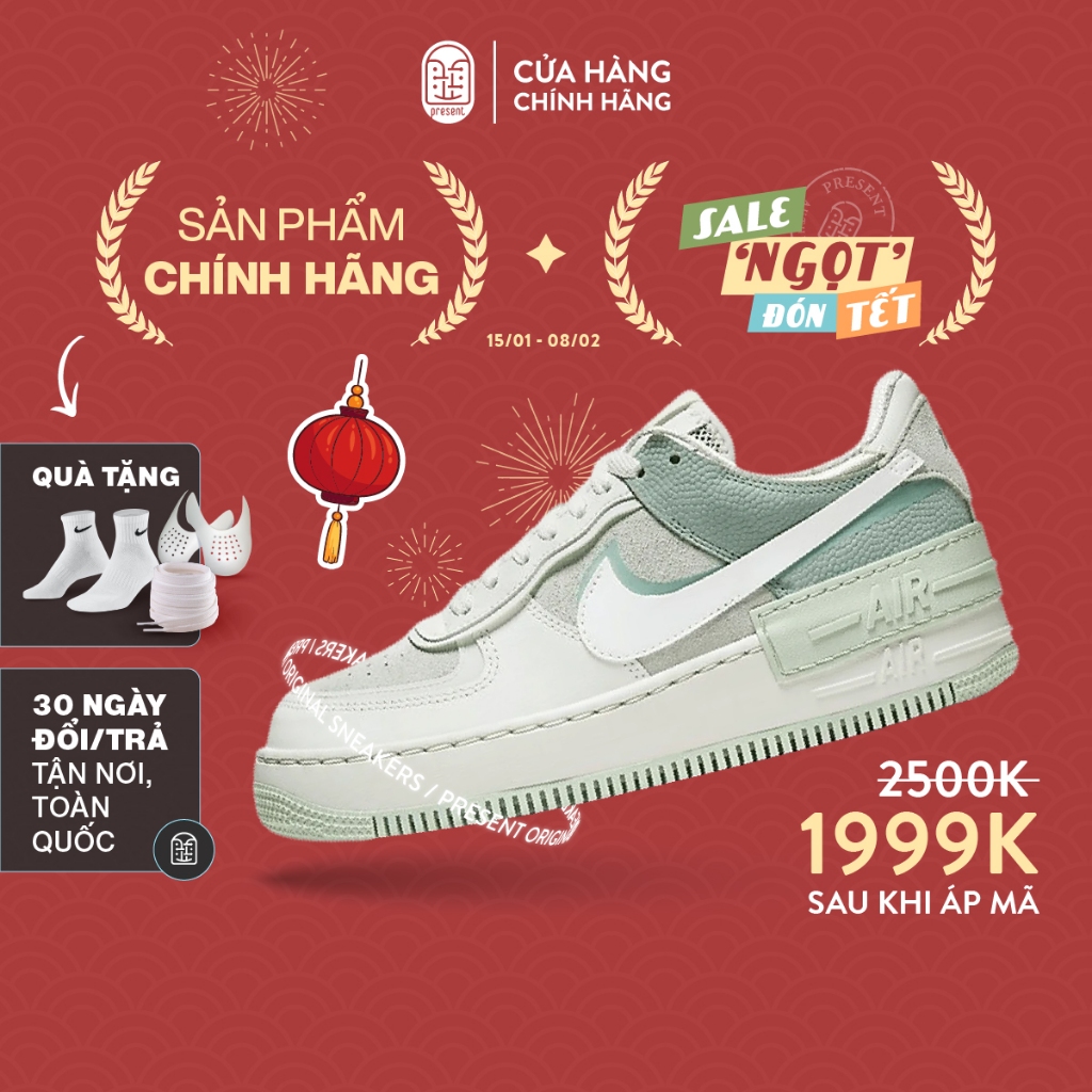 Giày Air Force 1 Shadow ‘Spruce Aura’ chính hãng cho nam nữ, af1 real ...