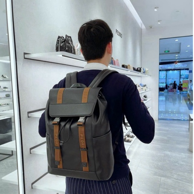 Balo PEDRO Thời trang Nam nhiều ngăn đựng vừa laptop | Shopee Việt Nam