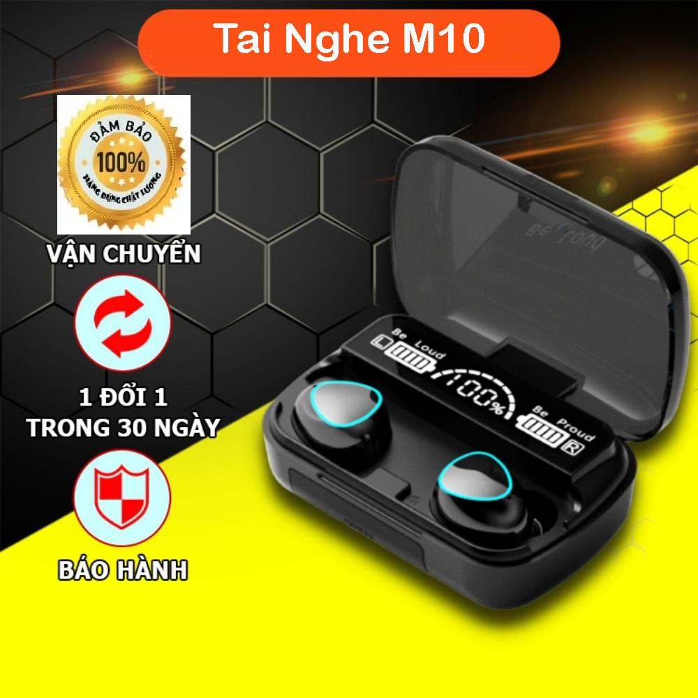 Tai nge tai phone bluetooth kết nối không dây M10 cảm ứng âm thanh có ...