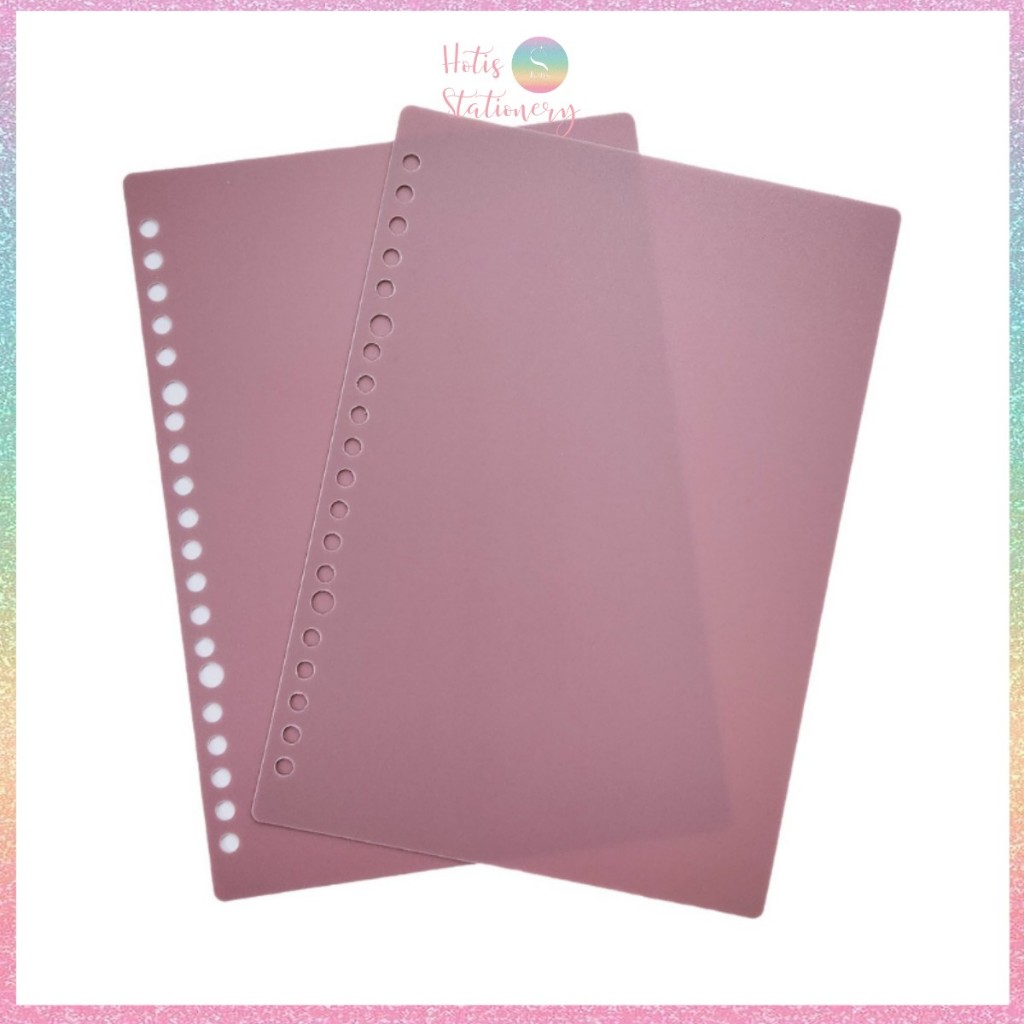 [HOTIS] Set 2 bìa lá nhựa rời A5/ B5/ A4 màu gradient, morandi làm sổ còng, planner | Shopee ...
