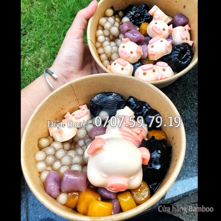 Bộ 2 khuôn silicon: heo con tắm tiên siêu Cute và mặt heo - Khuôn ...