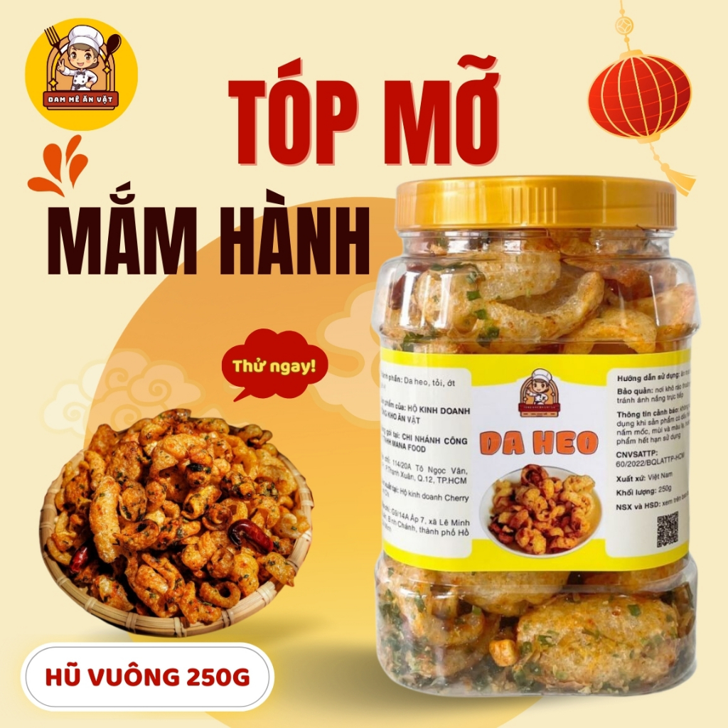 Da Heo Mắm Hành 250g Giòn Rụm Ráo Dầu - Da Heo Chiên Giòn Tóp Mỡ Bì Heo ...
