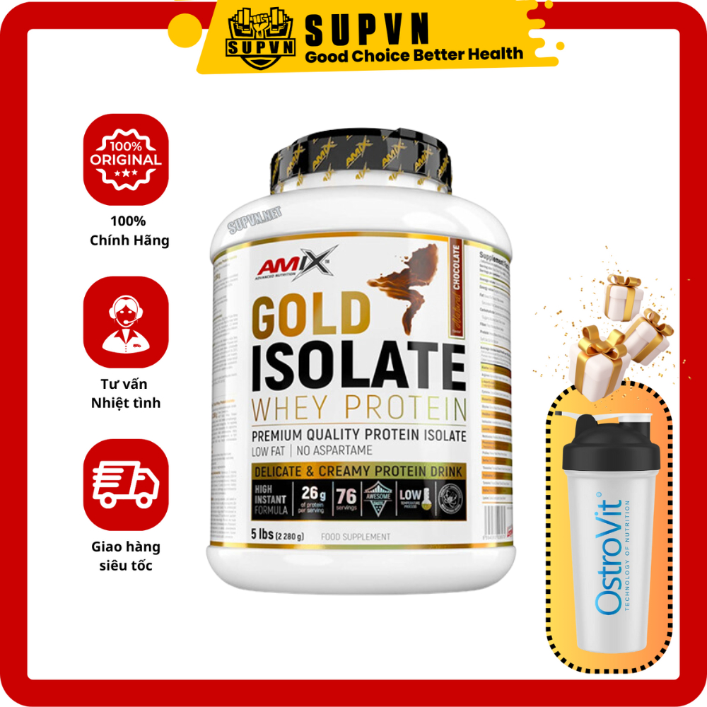 Amix Gold Isolate Whey Protein 5lbs - Sữa Tăng Cơ Bắp Chính Hãng (76 ...