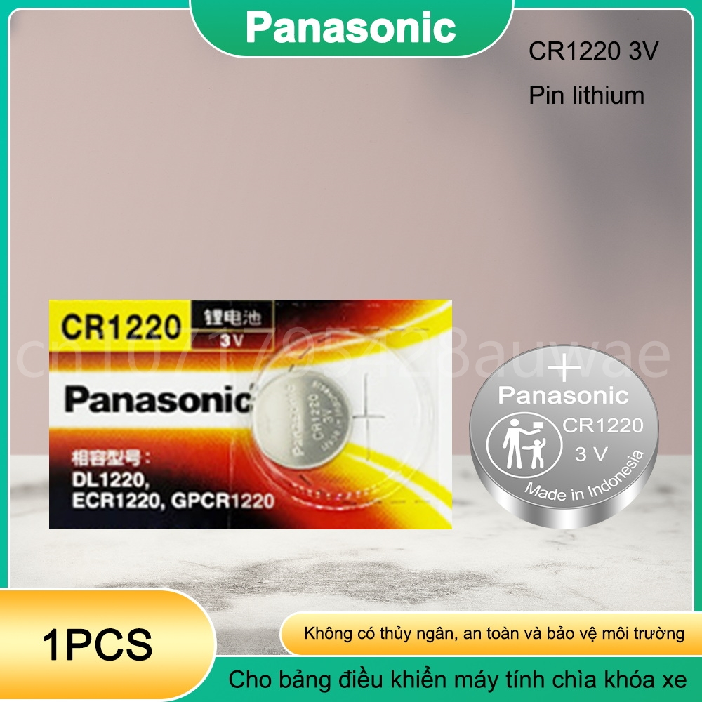 Pin Cúc Áo Panasonic CR1220 LITHIUM 3V chính hãng, chất lượng | Shopee Việt Nam