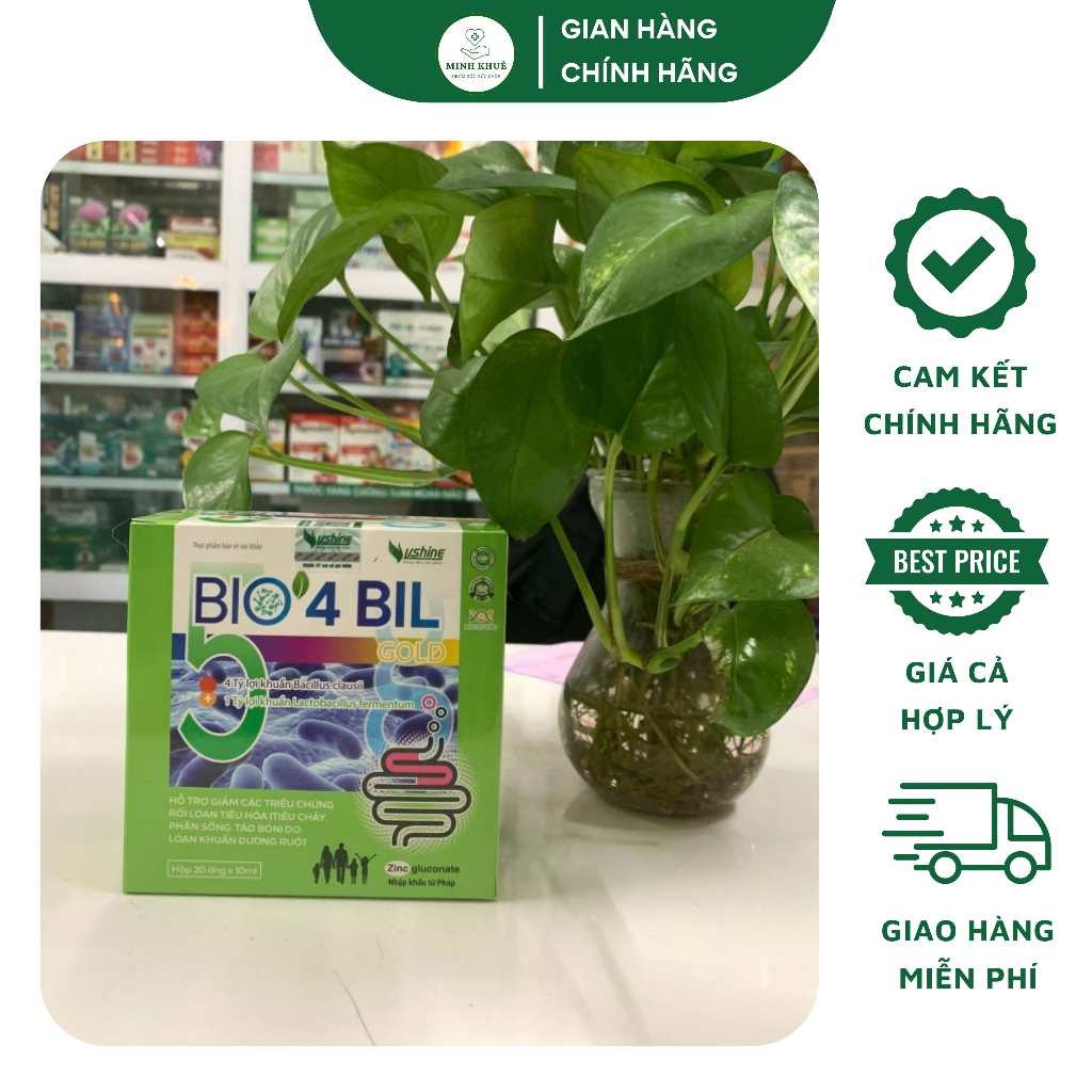 Men vi sinh Bio 4 Bil Gold chính hãng hộp 20 ống hỗ trợ cân bằng vi ...