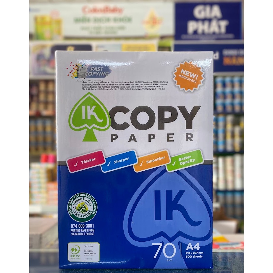 Ream giấy A4 70 gsm IK Copy (500 tờ) | Shopee Việt Nam