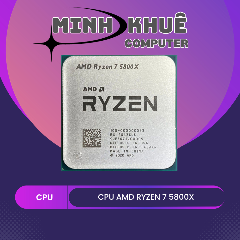 CPU AMD RYZEN 7 5800X 3D ( 8 NHÂN 16 LUỒNG / 3.4 - 4.5 GHZ / 100MB ...