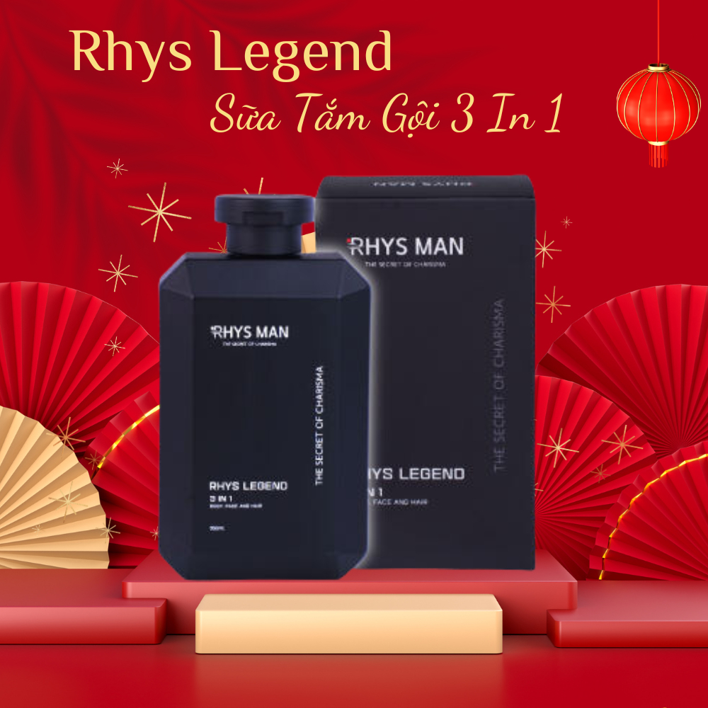Sữa Tắm Gội Nam RHYS MAN Hương Nước Hoa 3 in 1 Rhys Legend_ Dung Tích ...