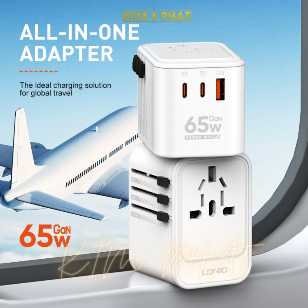 Ổ Cắm Điện Du Lịch Đa Năng 2000W Sạc Nhanh 45W 65W GaN LDNIO Z6 Z8 UK ...