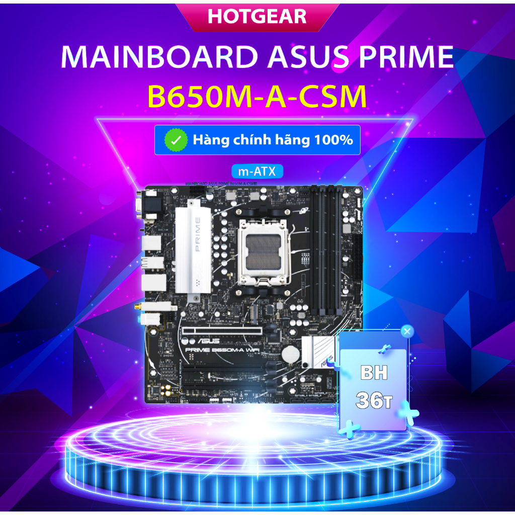 MAINBOARD ASUS PRIME B650M-A-CSM ( AM5 / M-ATX / 4XDDR5 ) | Shopee Việt Nam