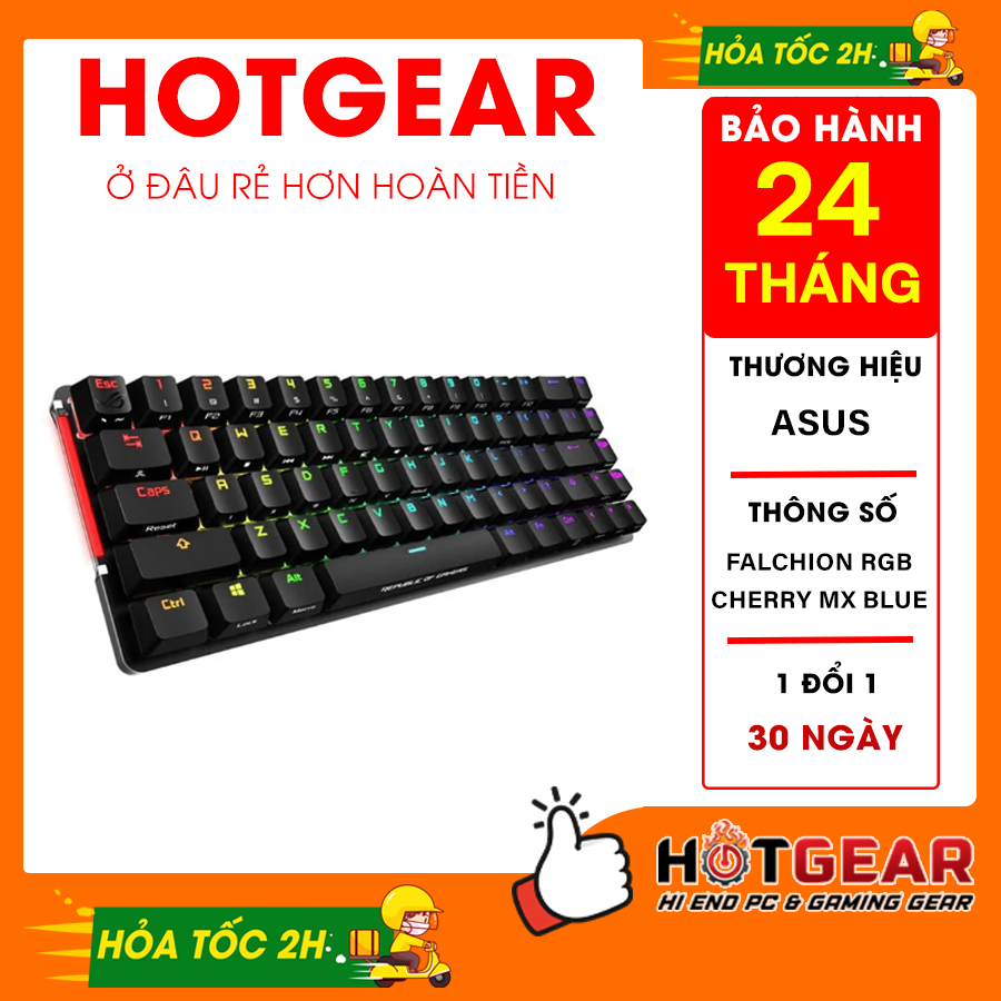 Bàn phím Asus ROG Falchion RGB - Cherry MX Blue | Shopee Việt Nam