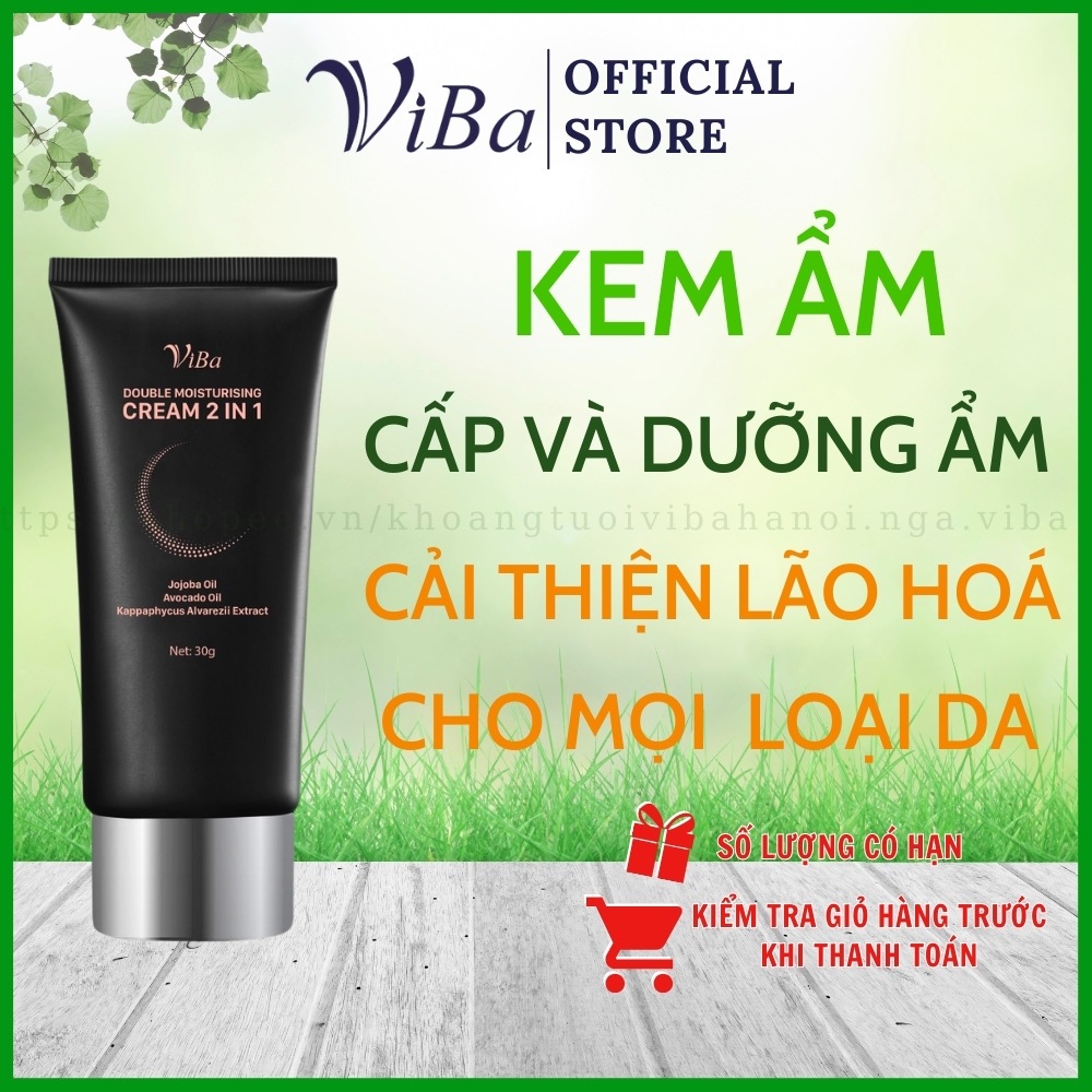 Kem dưỡng ẩm VIBA, cấp và dưỡng ẩm, phục hồi da, sáng da, cải thiện và ngăn ngừa lão hóa da 30g ...
