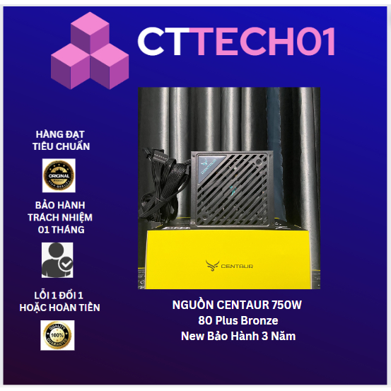 NGUỒN ( PSU ) CENTAUR 750W 80 Plus Bronze New Bảo Hành 3 Năm | Shopee ...
