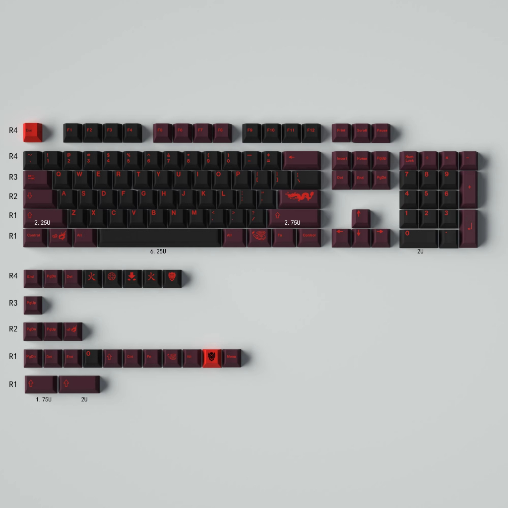 Keycap GMK Red Dragon Red - Rồng đỏ - Profile Cherry | Shopee Việt Nam