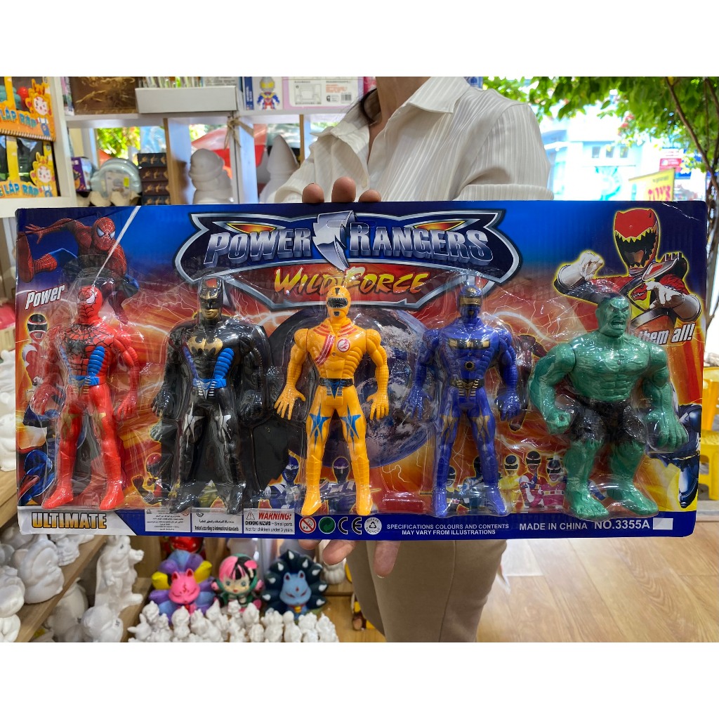 Vỉ đồ chơi 5 chiến binh siêu anh hùng size lớn - BK Toys | Shopee Việt Nam