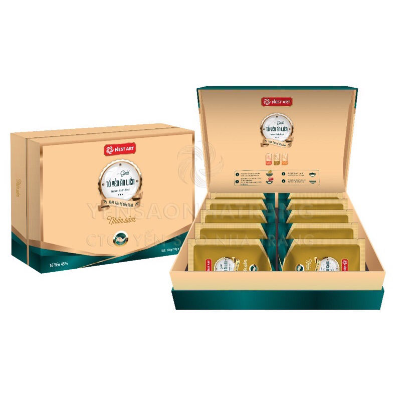Tổ yến ăn liền Gold - Nhân sâm 100g (10 miếng 10g/hộp) | Shopee Việt Nam