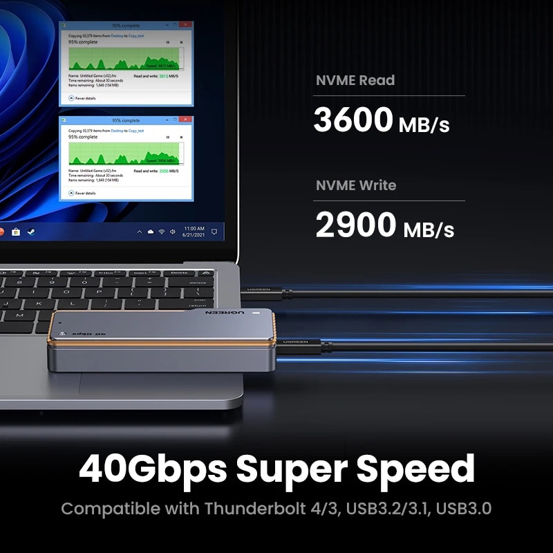 Box SSD M2 NVME USB4 / Thunderbolt 4 UGREEN CM642 40Gbps | Chuyển ổ ...