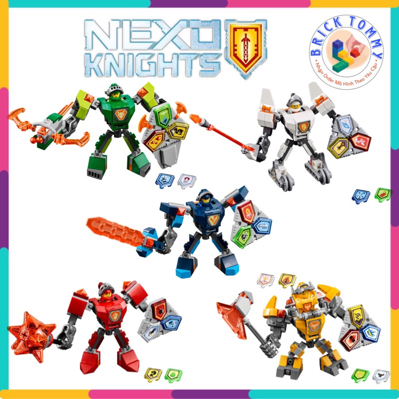 Mô Hình Lắp Ráp Nexo Knight Lepin 14024 Battle Suit AXL , Macy , Clay ...