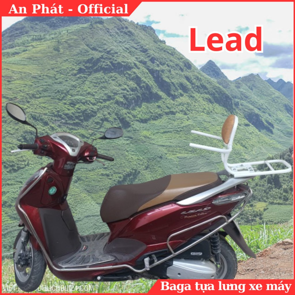 Baga tựa lưng xe máy lắp cho xe Lead, baga phượt cho chuyển đi đường ...