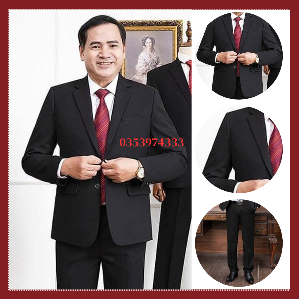 [ Mã CTYV60 giảm đến 50K đơn 999K ] Bộ vest nam trung niên.vest nam vải ...