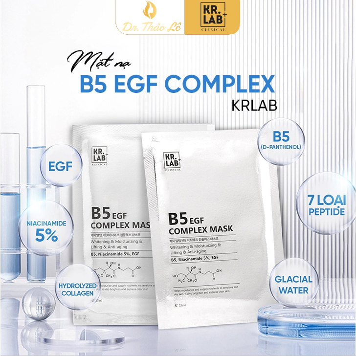 Mặt Nạ B5 Cấp Ẩm Dưỡng Trắng KR.LAB B5 Niacinamide EGF Complex Mask ...