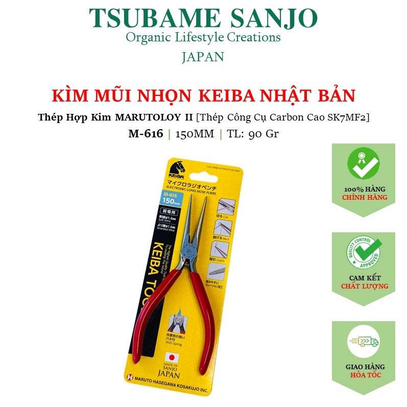 Kìm Cắt Mũi Nhọn KEIBA M-616: 150MM | Chuyên Gắp Linh Kiện | Thép Hợp Kim MARUTOLOY 2 [Thép Công ...