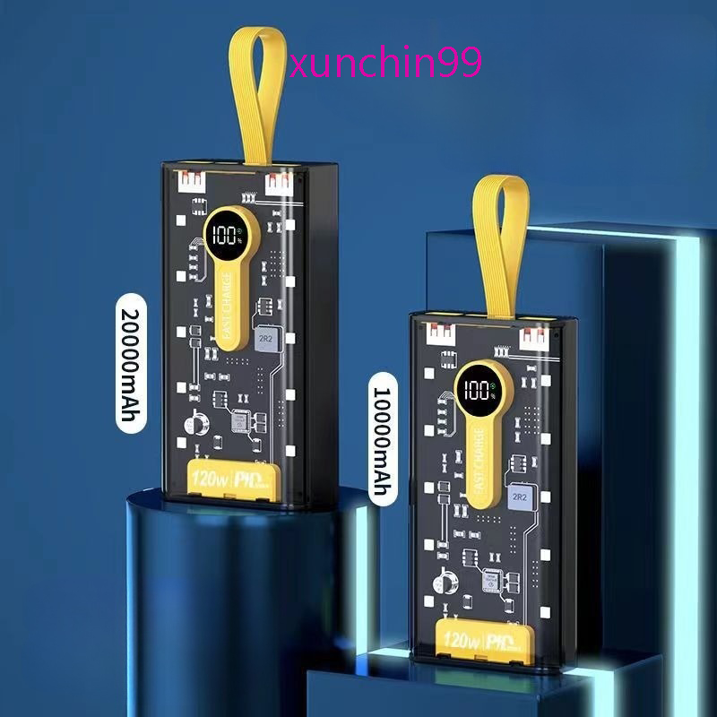 [sạc 4 cổng] sạc Dự Phòng Trong Suốt 20000mAh TZ07 Với 2 Cổng Sạc Nhanh ...