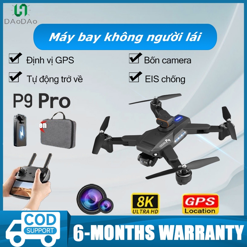 Flycam P9 Pro Max Drone Định vị GPS 8k Quad Camera Năm cách tránh ...