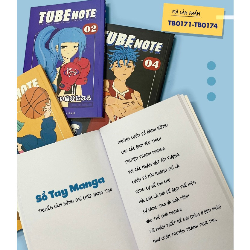 Sổ Tay Tube Note Manga Ruột Trơn 20,5 x 13,5 cm 100 trang TB - (Nhiều ...