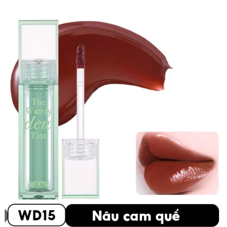 Son Tint Bóng Merzy The Watery Dew Tint 4g vỏ xanh - WD15 | Shopee Việt Nam