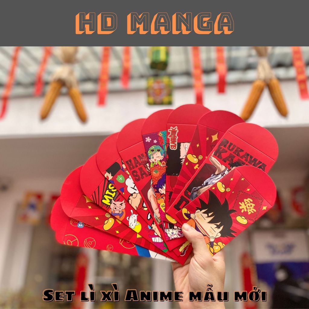 Bao Lì Xì Tết - Nhân Vật Anime Ngộ Nghĩnh, Đáng Yêu - Set 5 chiếc ...