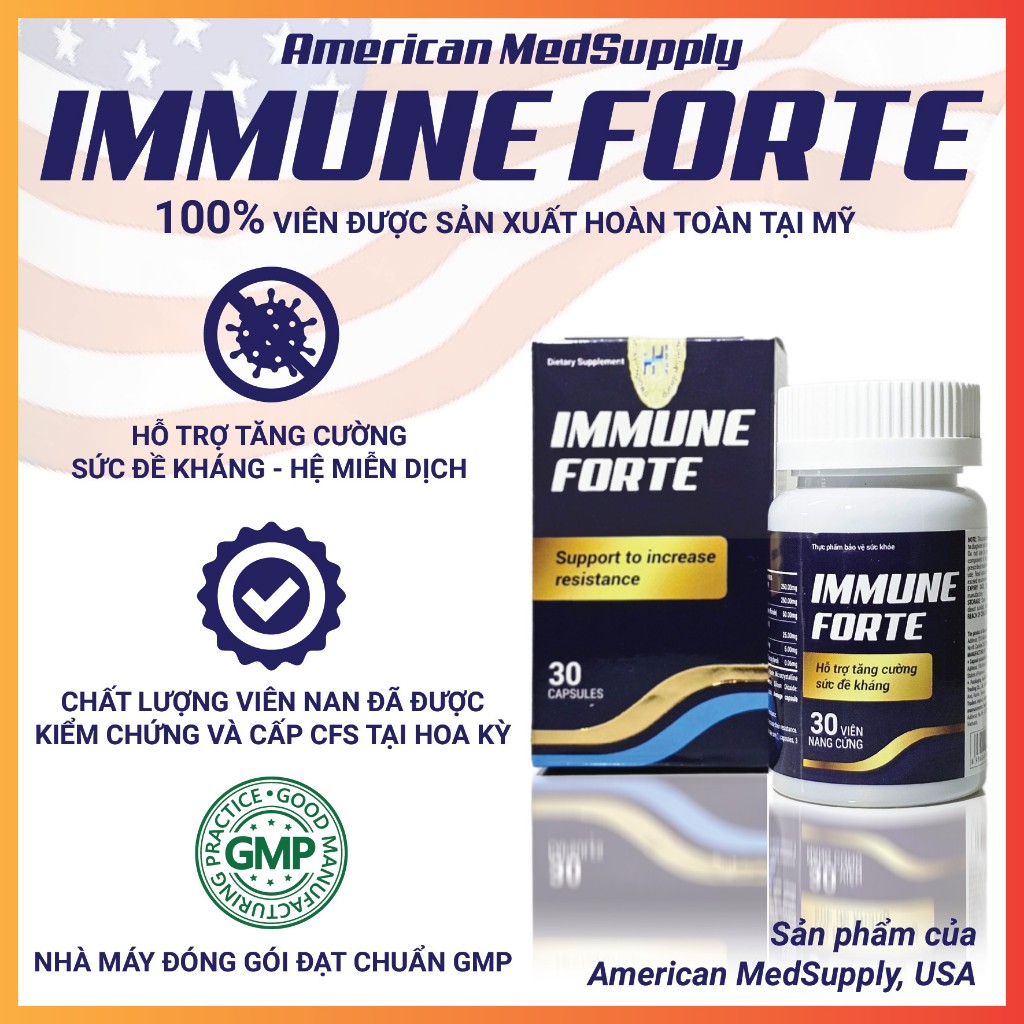 VIÊN UỐNG HỖ TRỢ TĂNG CƯỜNG SỨC ĐỀ KHÁNG American MedSupply Immune ...