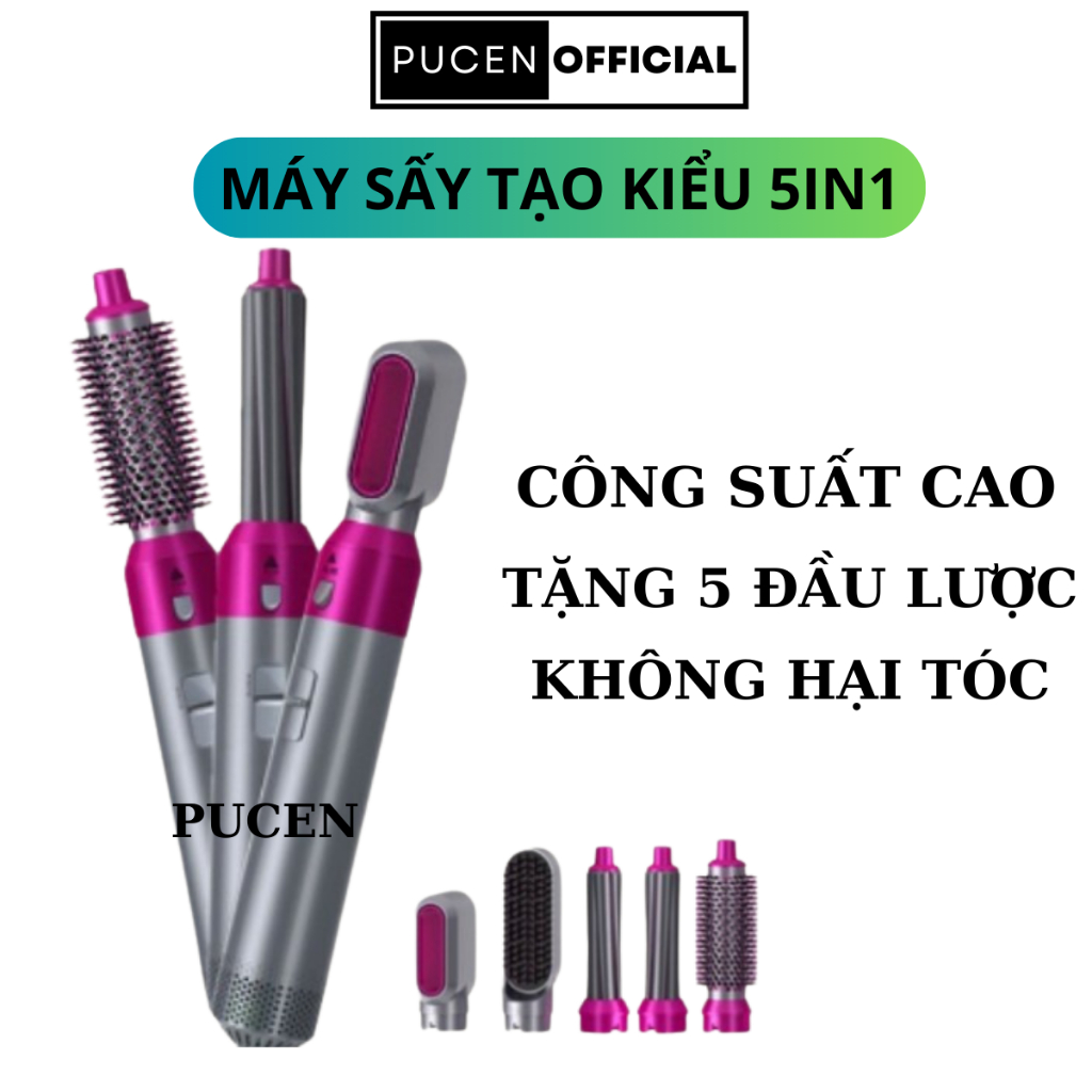 Máy sấy tóc 5 in 1 Máy uốn tóc tạo kiểu đa năng sử dụng công nghệ iOn ...