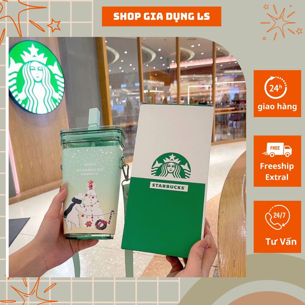 Bình đựng nước starbuck + full box phiên bản mới dung tích 591ML Tặng ...