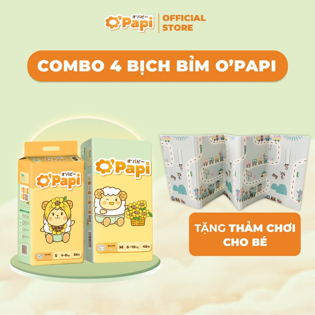 Combo 4 Tã/bỉm O'papi Nhật Bản chính hãng | Shopee Việt Nam
