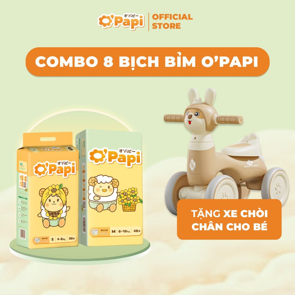 Combo 8 Tã/bỉm O'papi Nhật Bản chính hãng | Shopee Việt Nam